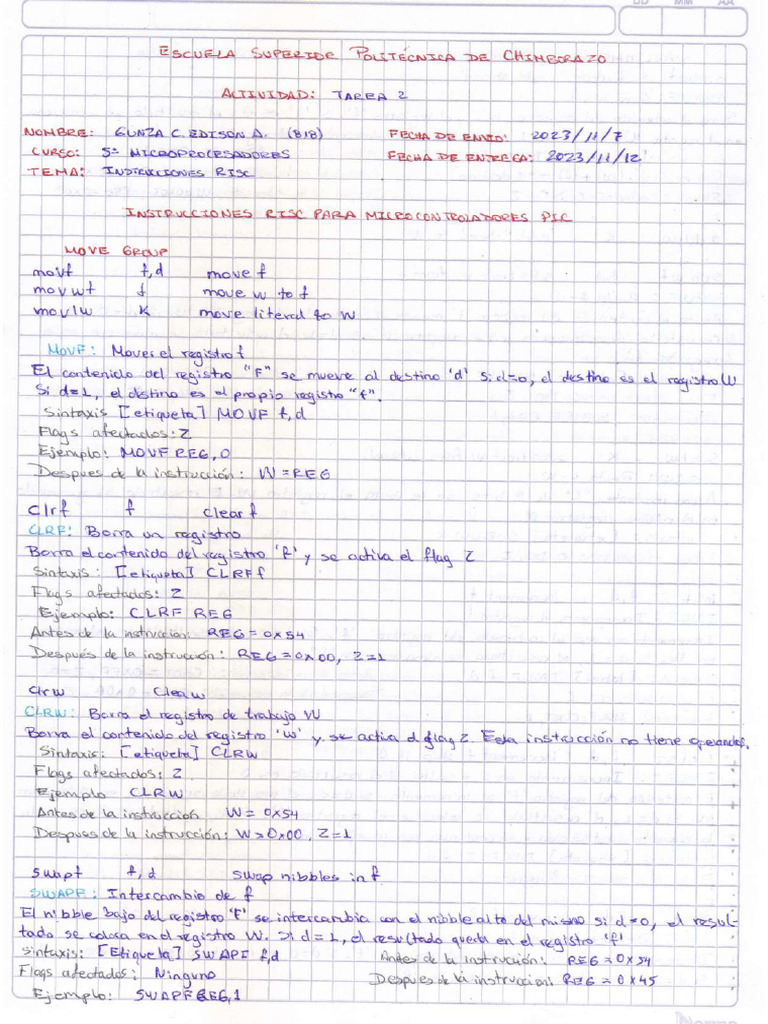 Instrucciones Risc | PDF
