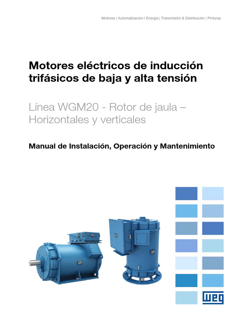 WEG Motores de Induccion Trifasicos Refrigerados Por Manto de Agua ...