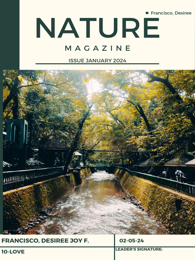 Green and Cream Simple Nature Magazine Cover | PDF