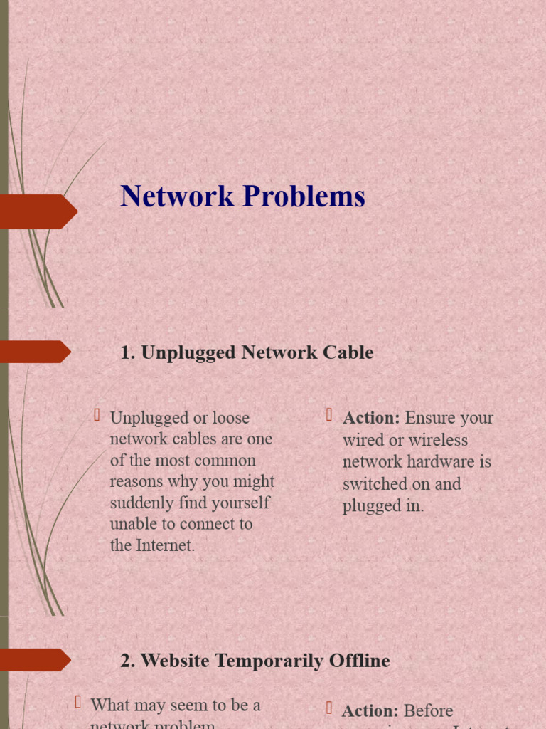 TOPIC 6 Network Problems and Identification of Faulty Problems | PDF ...