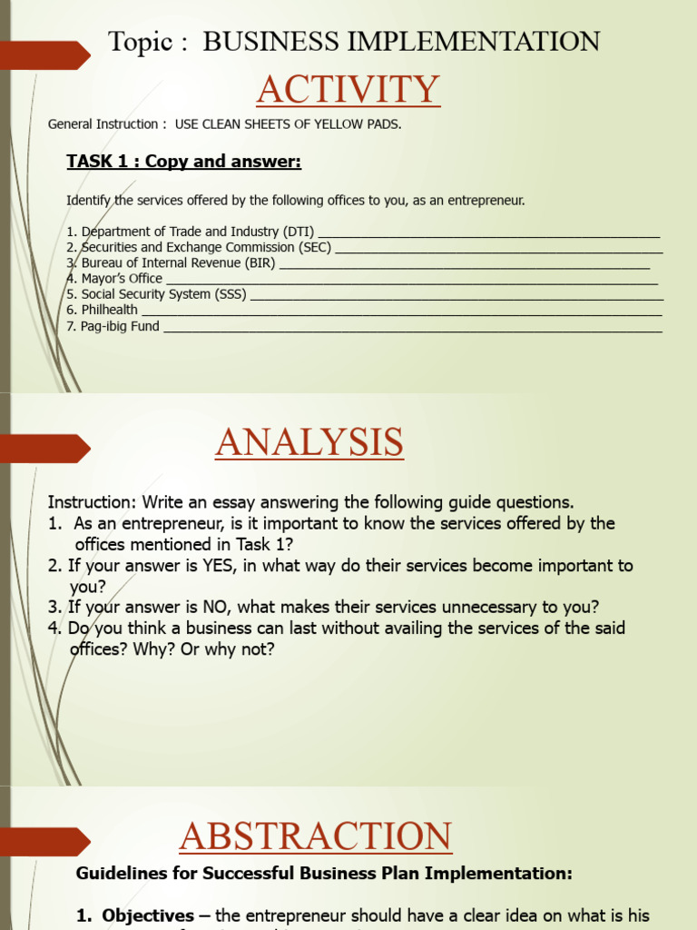 Entrep Presentation Q4 Business Implementation | PDF | Entrepreneurship | Insurance