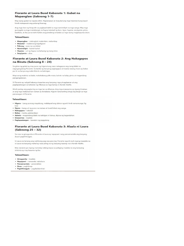 Buod NG Florate 1 Wakas | PDF