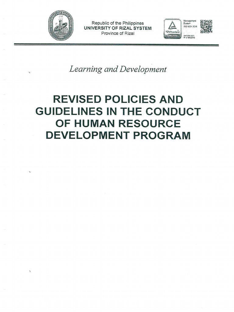 LD G S2.1 Revised Policies and Guidelines in The Conduct of Human ...