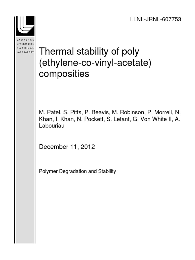 Thermal Stability of Poly | PDF | Polymers | Ketone