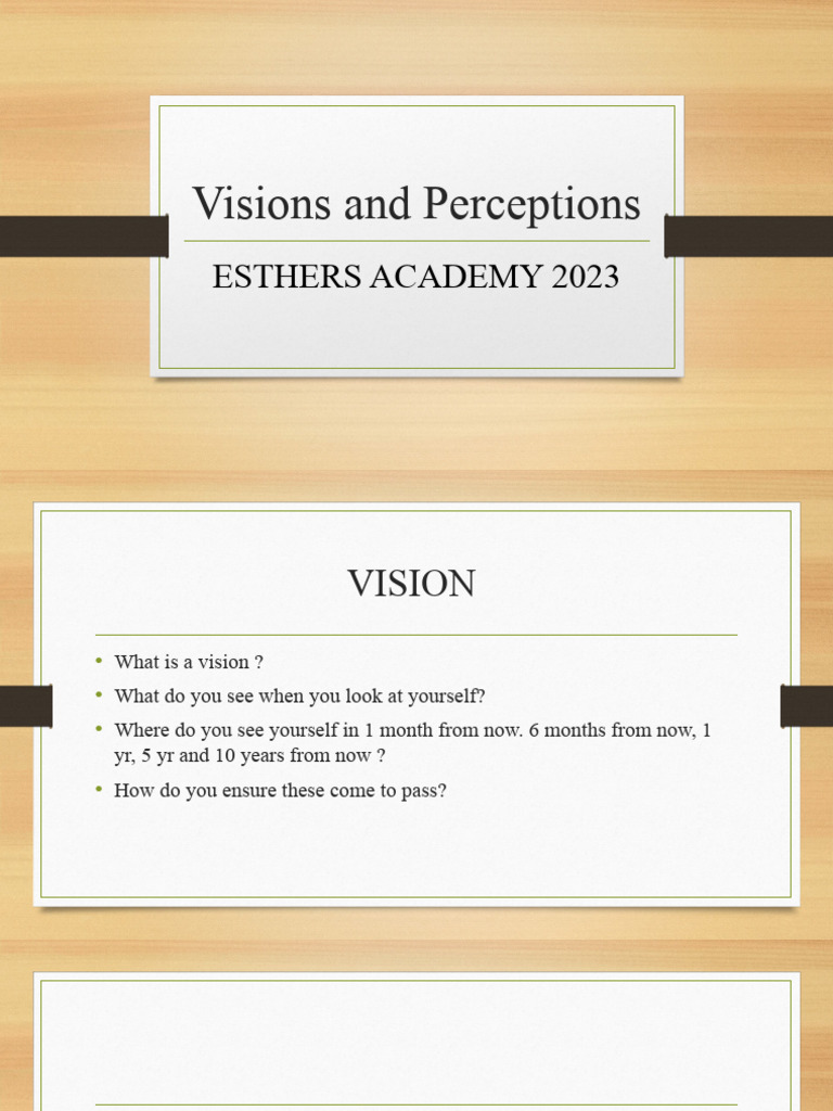 Visions and Perceptions | PDF | Visual Perception | Bible