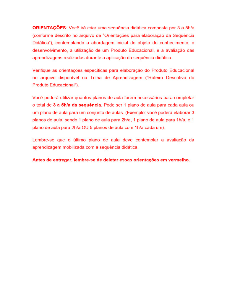 Guia de Sequência Didática Educacional | PDF | Pedagogia