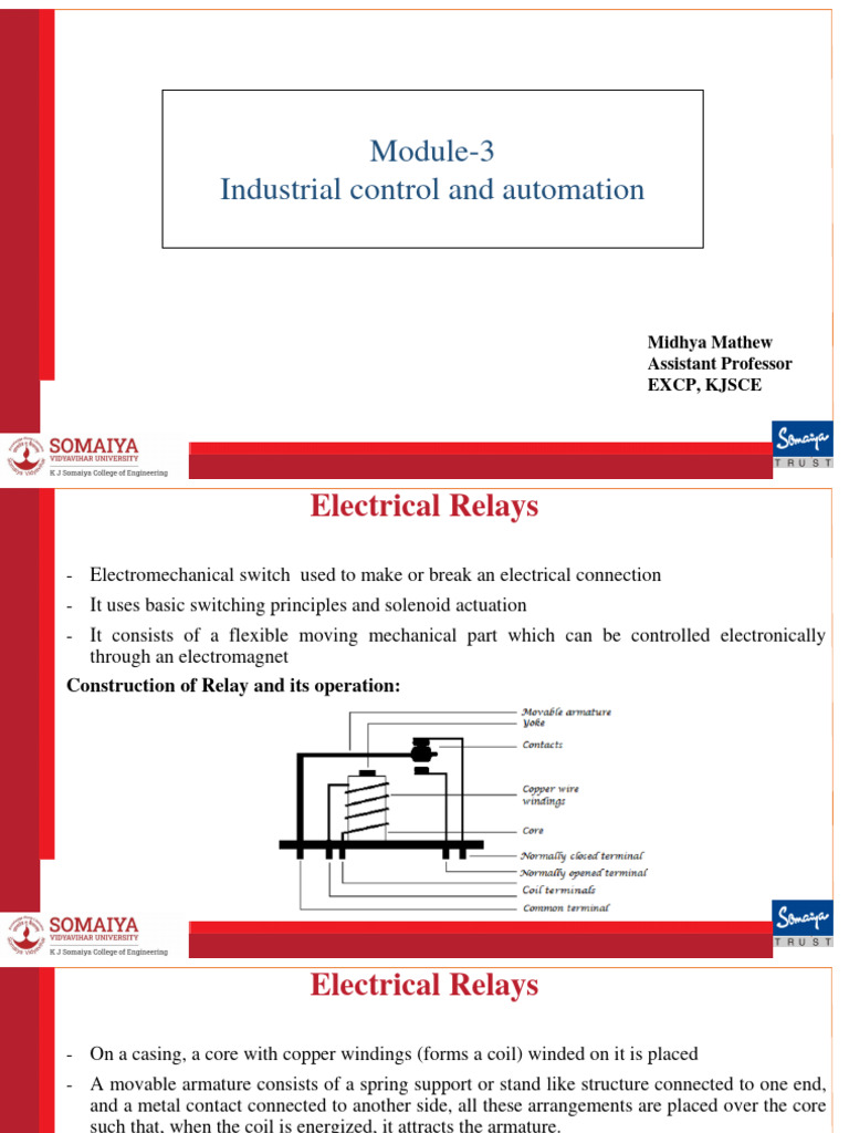 Module-3 | PDF | Electric Motor | Relay