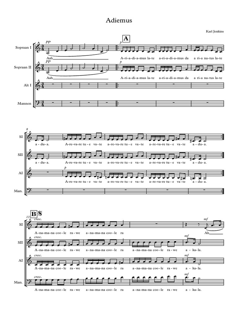 Adiemus - Choir | PDF