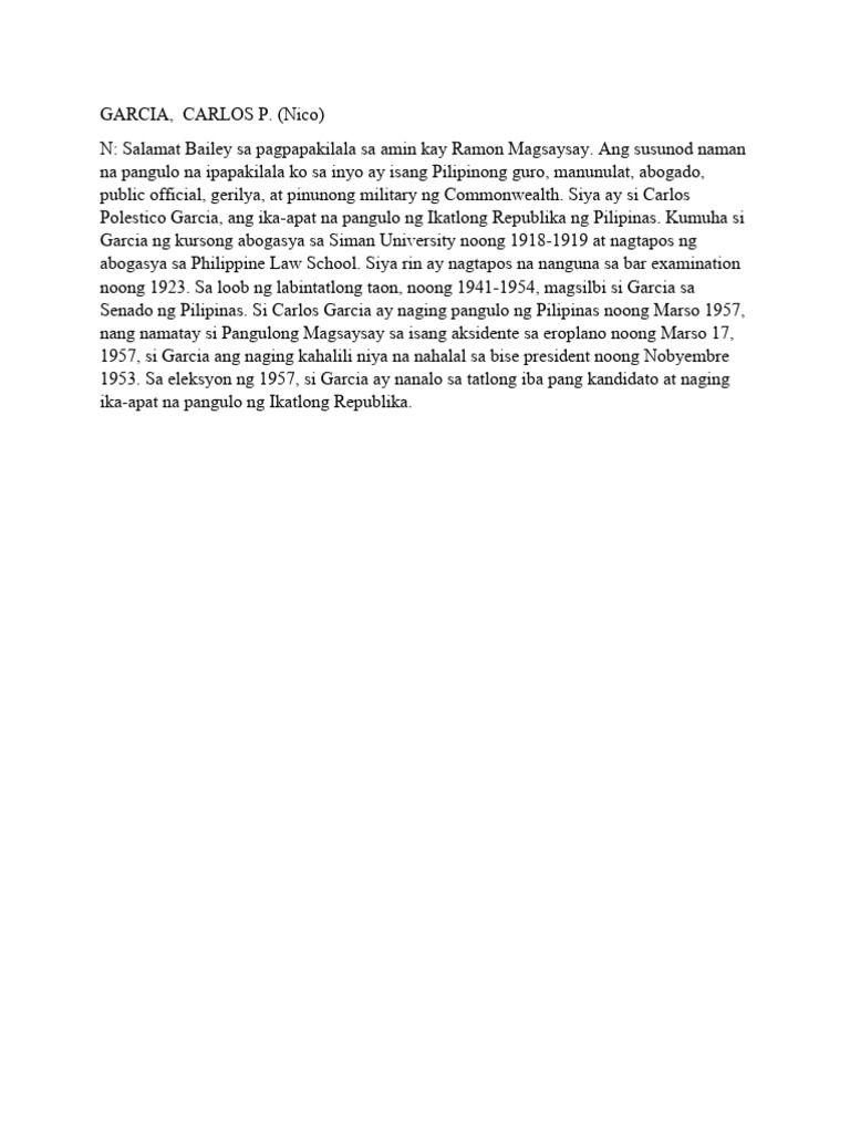 GARCIA (Script) | PDF