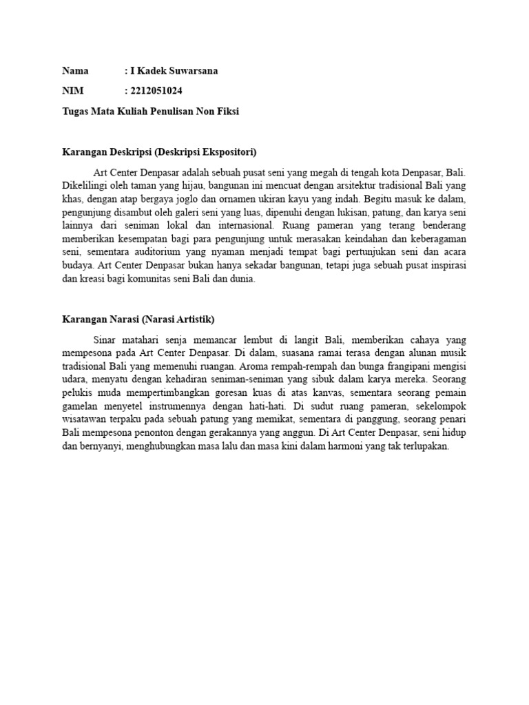 24 - I Kadek Suwarsana - Penulisan Non Fiksi | PDF