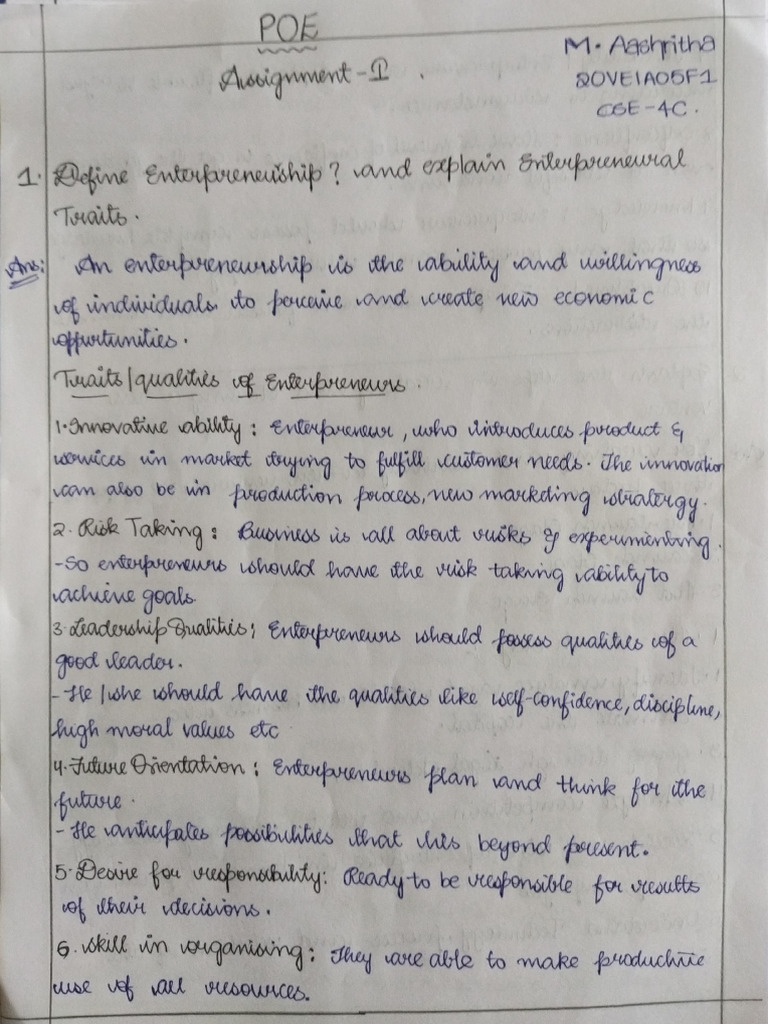 POE Assignment Unit1 &unit2 | PDF POE Assignment Unit1 &unit2 | PDF