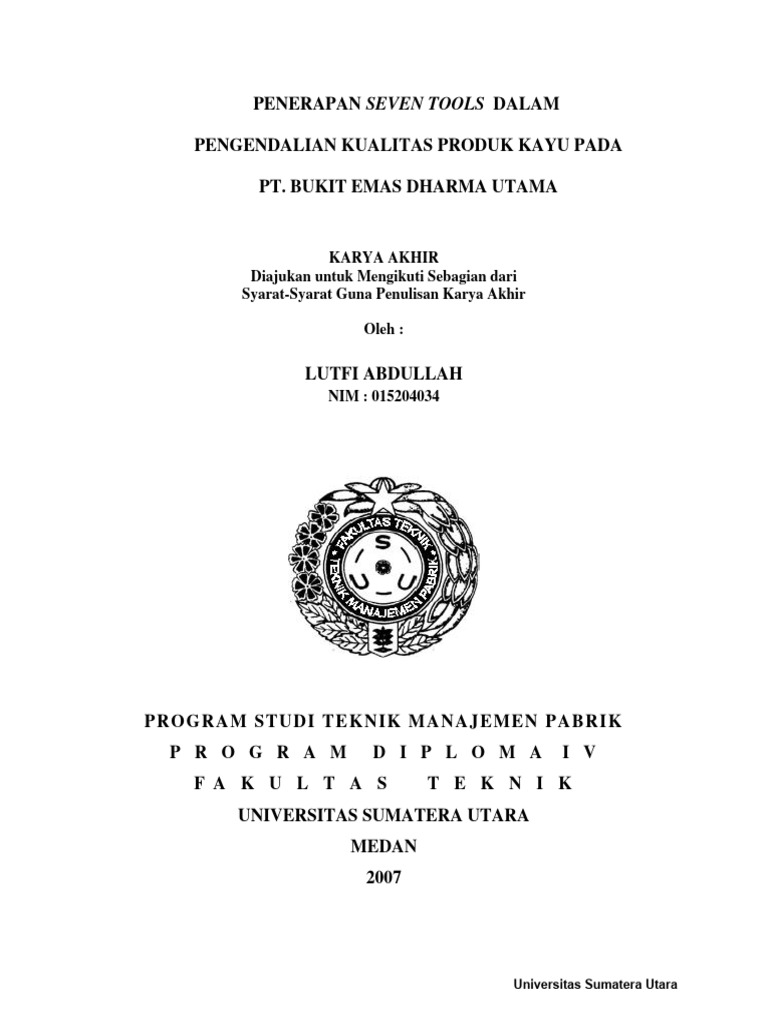 (123dok - Com) Penerapan Seven Tools Dalam Pengendalian Kualitas Produk Kayu Pada PT Bukit Emas ...