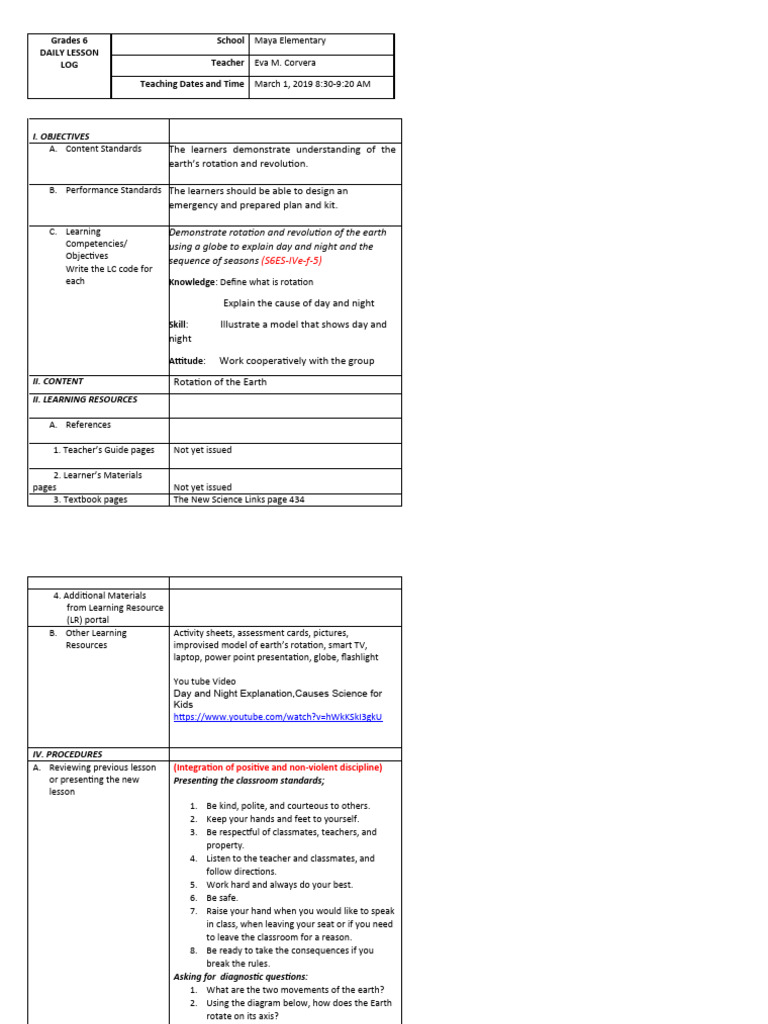 Science 5 | PDF | Learning | Teachers