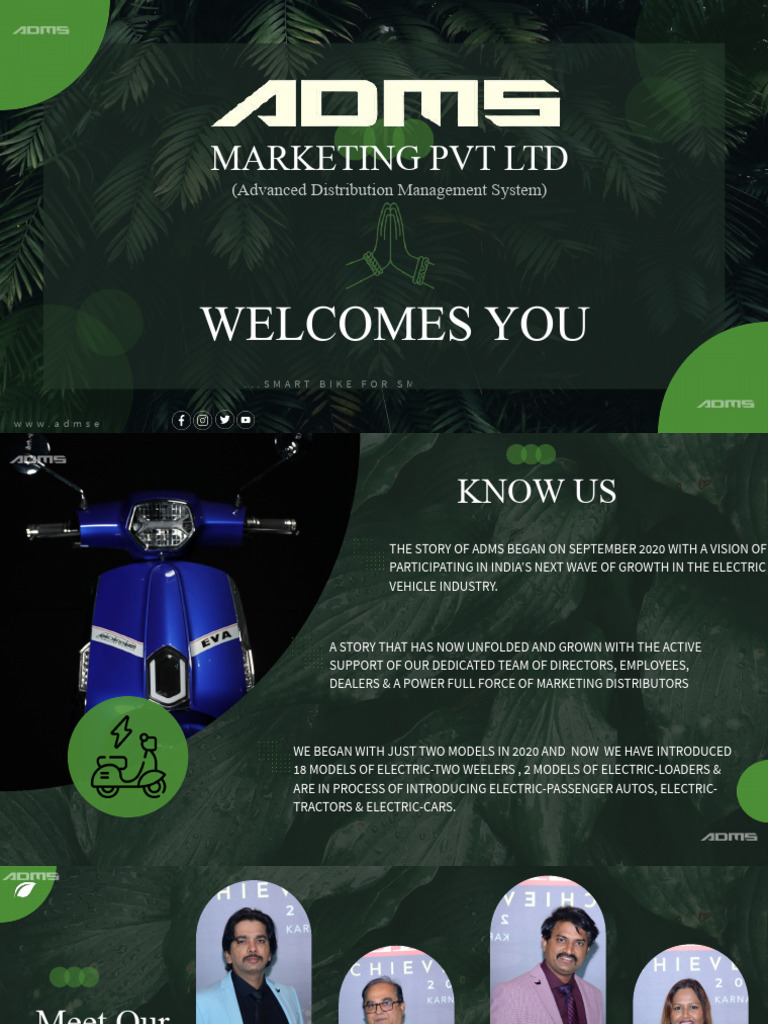 Adms Business Opportunity PP T | PDF | Electric Power | Electric Vehicle
