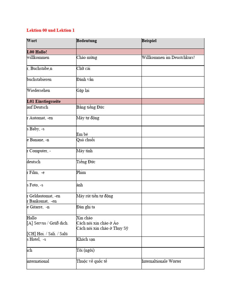 A1 - Lektion 1 | PDF