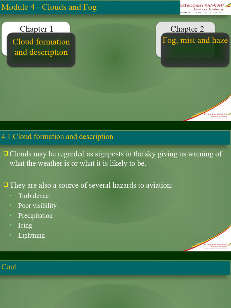 Module 4 Clouds and Fog | PDF | Fog | Cloud