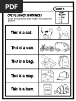 CVC Sentences for Reading Practice | PDF