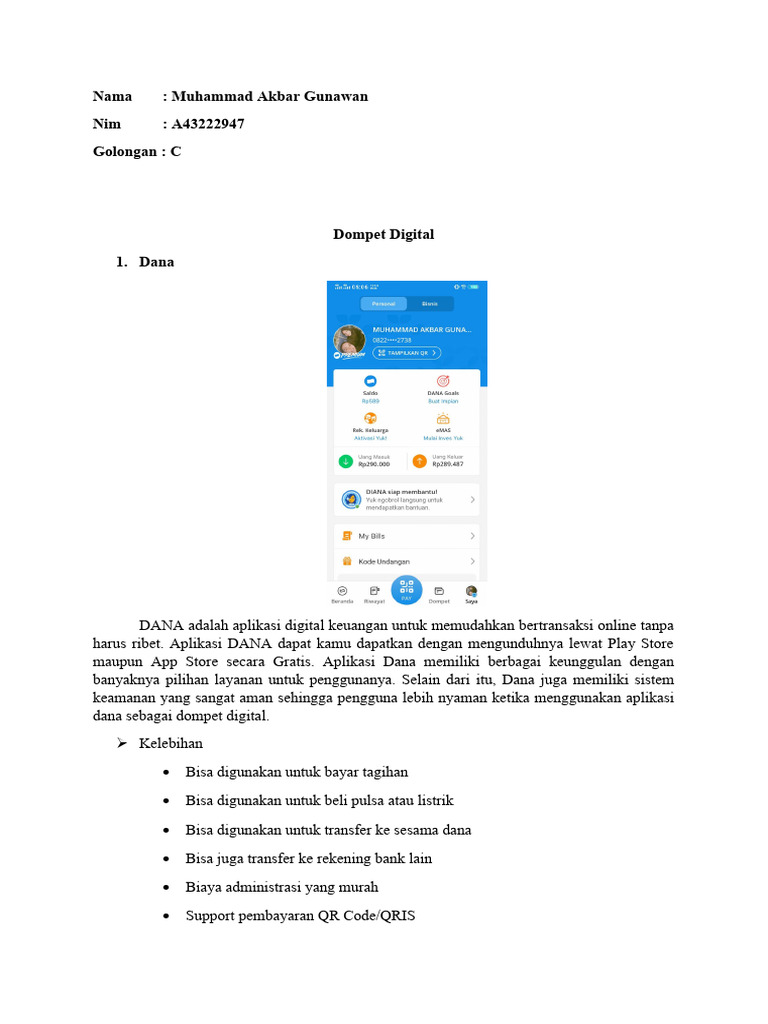 Perbandingan Dompet Digital dan Bank Mobile | PDF