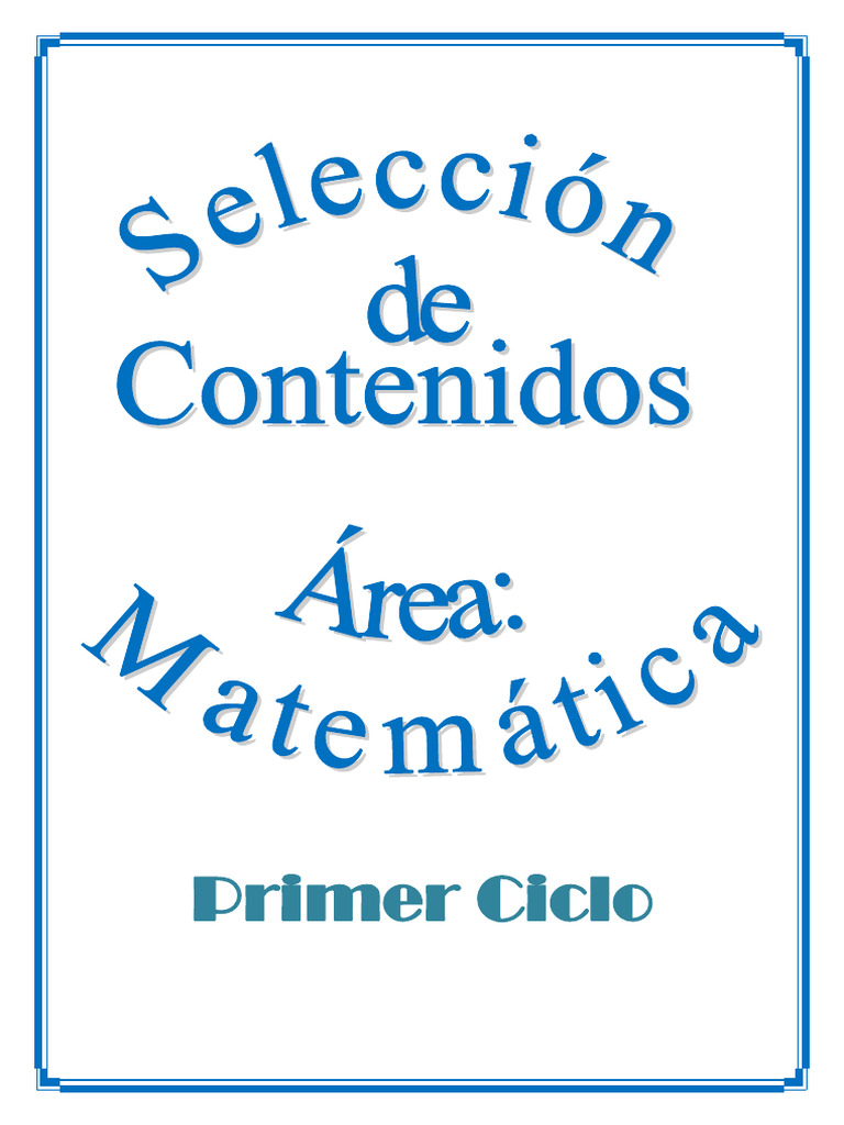 Matemáticas Básicas para Primer Ciclo | PDF | Matemáticas