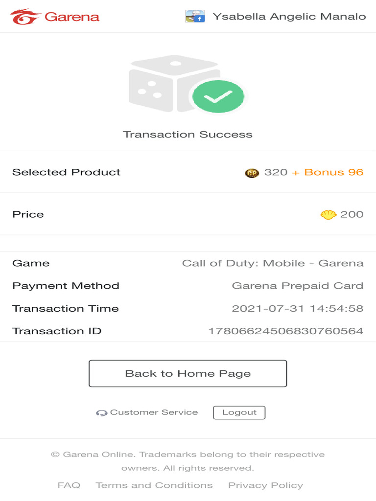 Garena Topup Center | PDF