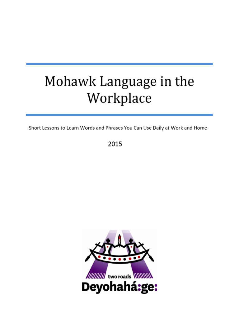 Mohawk in The Workplace Booklet 2015-snp | PDF | Vowel | Consonant