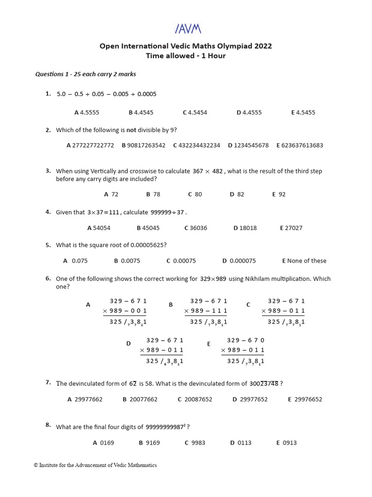 Open Ivmo 2022 | PDF | Area | Mathematics