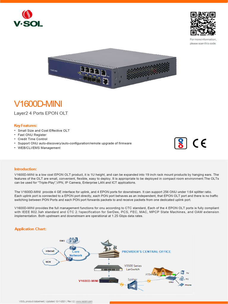 V1600D-MINI-Datasheet-V1.3-EN | PDF | Electronics | Communications ...