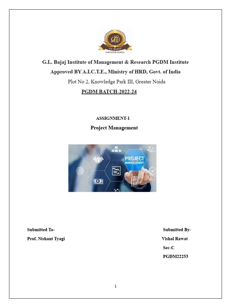 PM Final Assignment 1 | PDF | Brand | Project Management