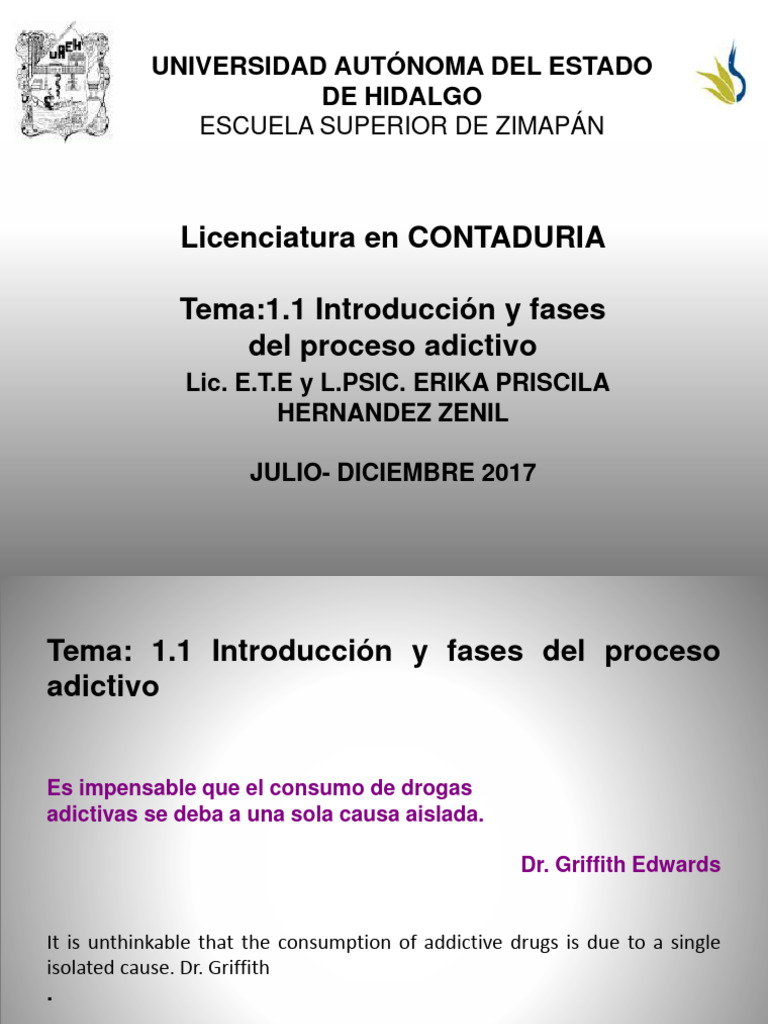 Introduccion y Fases Del Proceso Adictivo | Descargar gratis PDF | Despachador de drogas | La ...