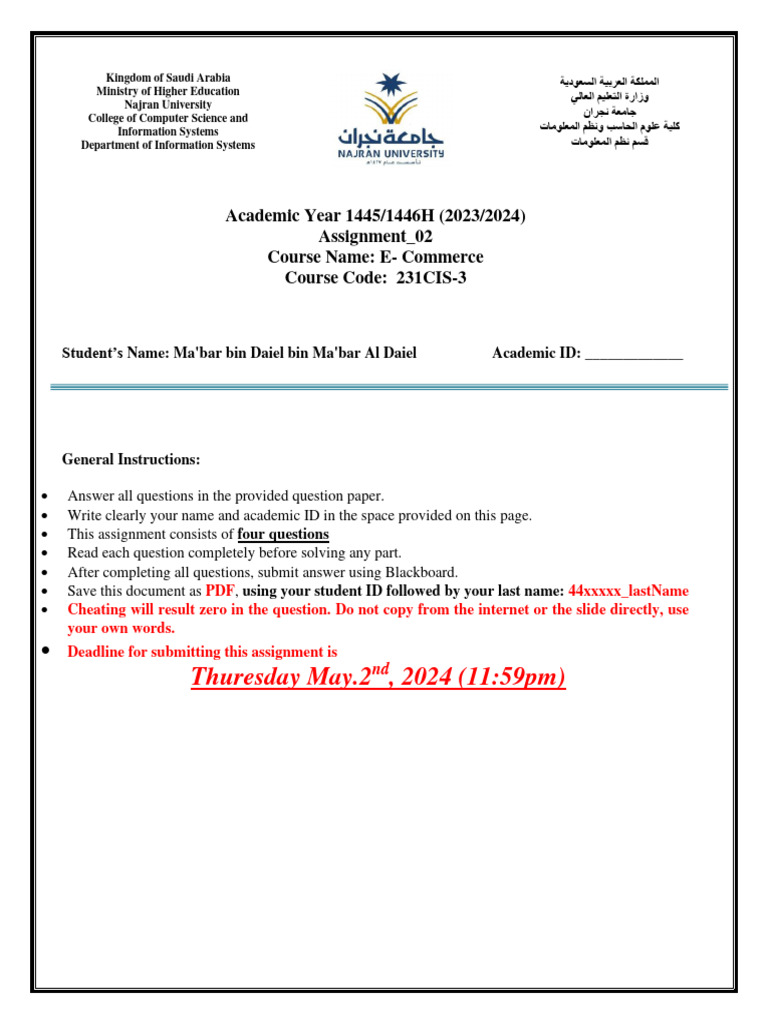 231CIS3-Assignment02 (Ma'bar) | PDF | Market Liquidity | Information ...