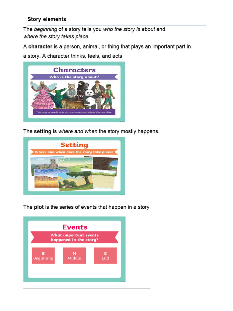 Story Elements | PDF
