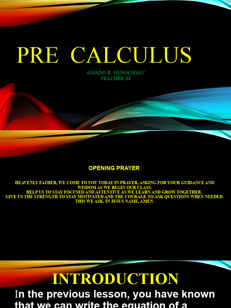 1 Pre Cal Wk. 1 .2 | PDF | Circle | Tangent