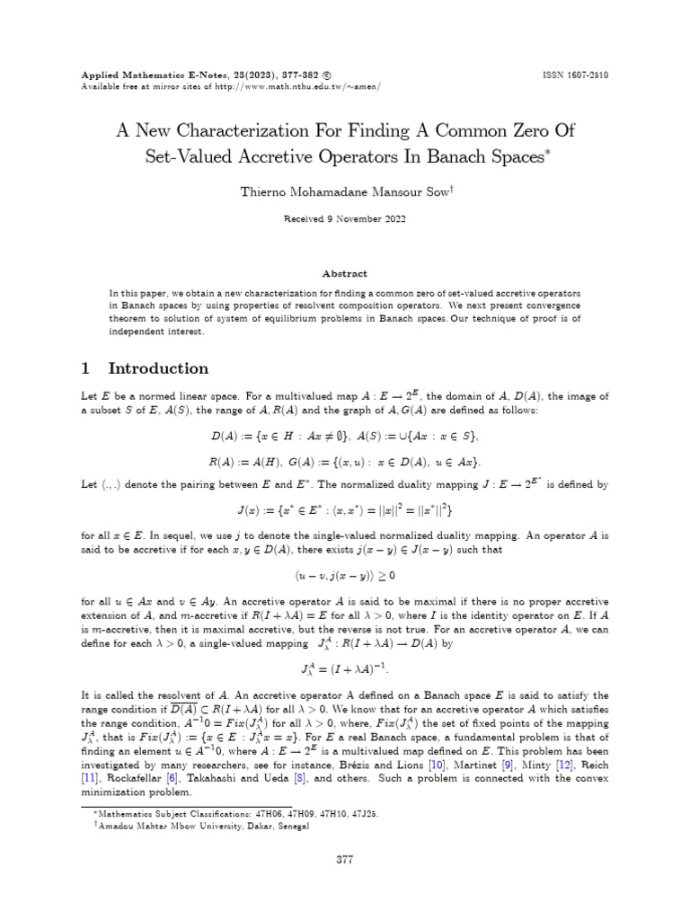 Amen A221109 | PDF | Banach Space | Functional Analysis