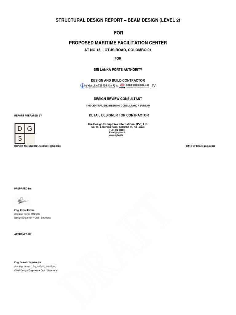 Structural Design Report - Beam Design - Level 2 | Download Free PDF ...