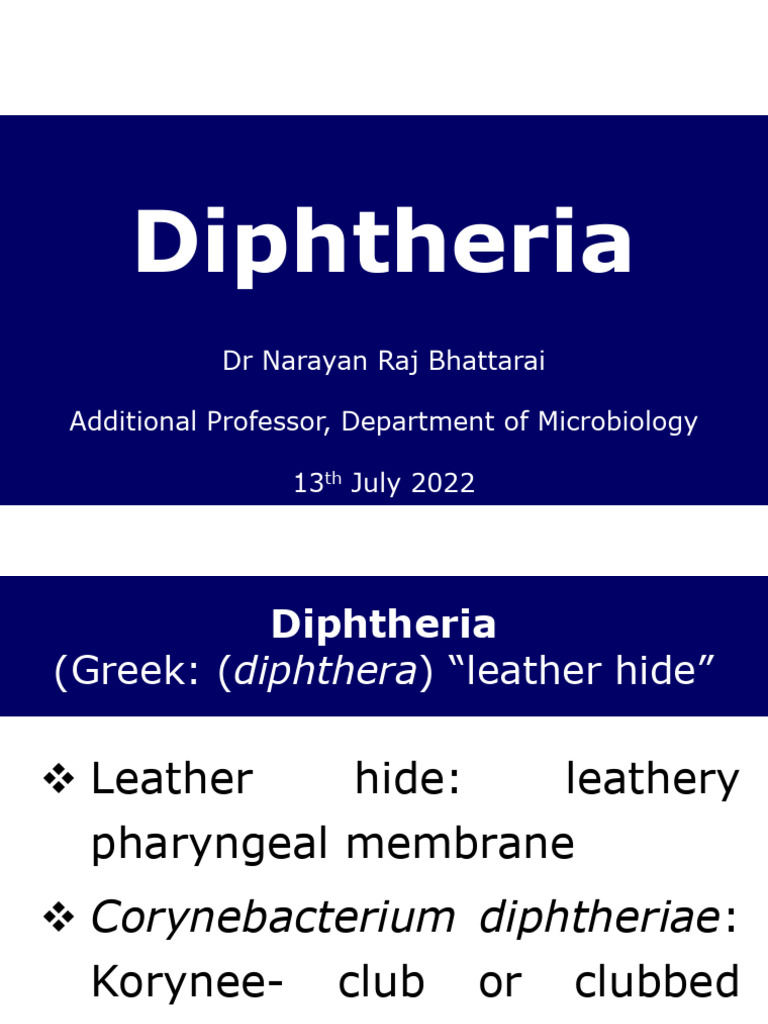 Diphtheria | PDF | Biology | Immunology
