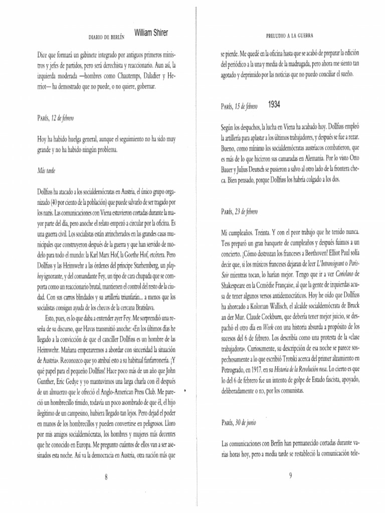 Diario de Berlin - William Shirer | PDF