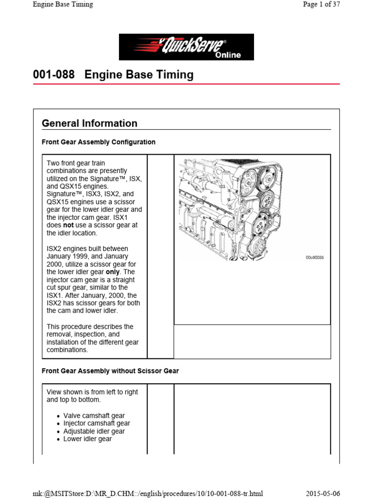 Instalacion Isx Engranes | PDF | Gear | Screw