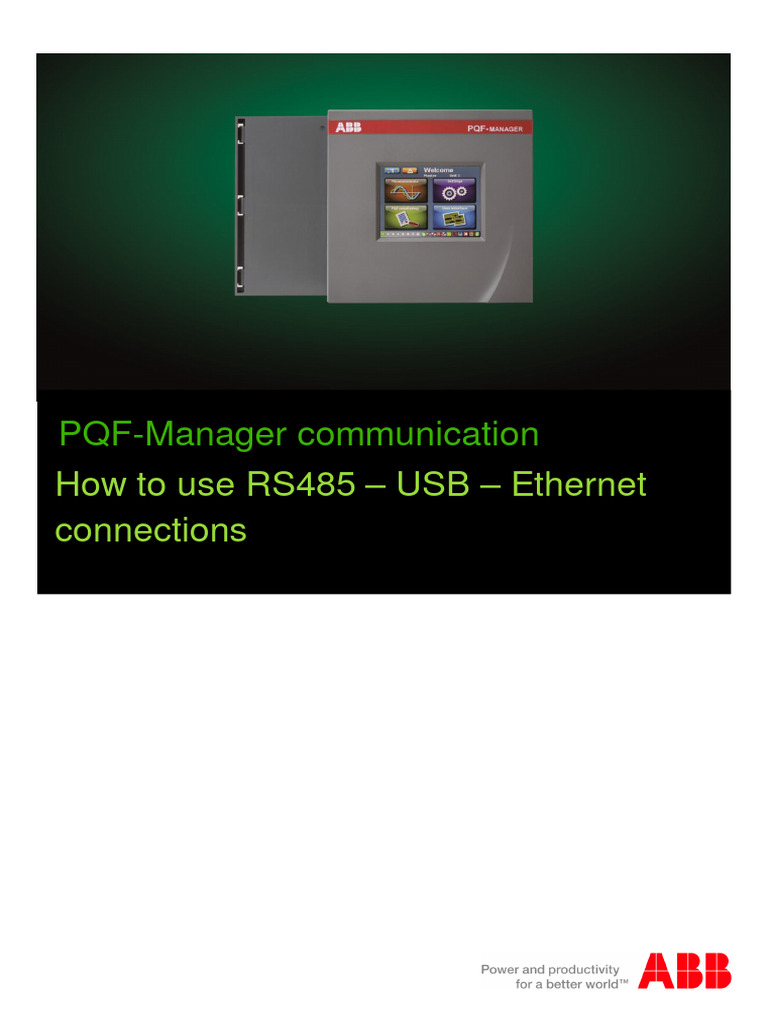 PQF-Manager Communication With Modbus RTU, Modbus TCP and PQ-Link Protocols (PDFDrive) | PDF ...