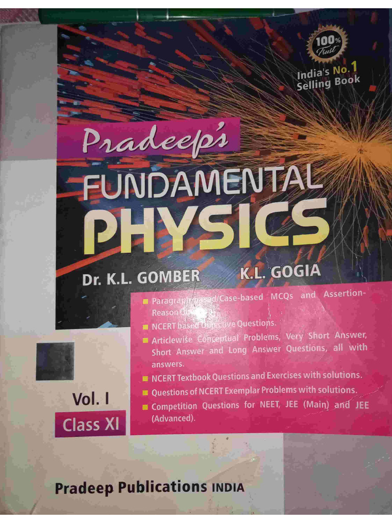 Pradeep's Fundamental of Physics Class 11 - K.L. Gomber, K L. Gogia - Physics, 1, 2021, 2021 ...