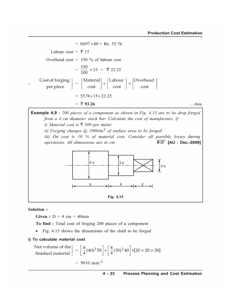 Process Planning and Cost Estimation (ME8793) | PDF