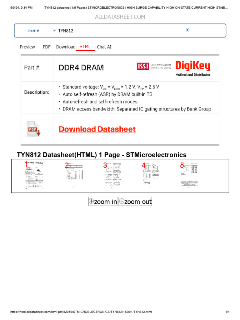 TYN812 | PDF | Rectifier | Electrical Resistance And Conductance