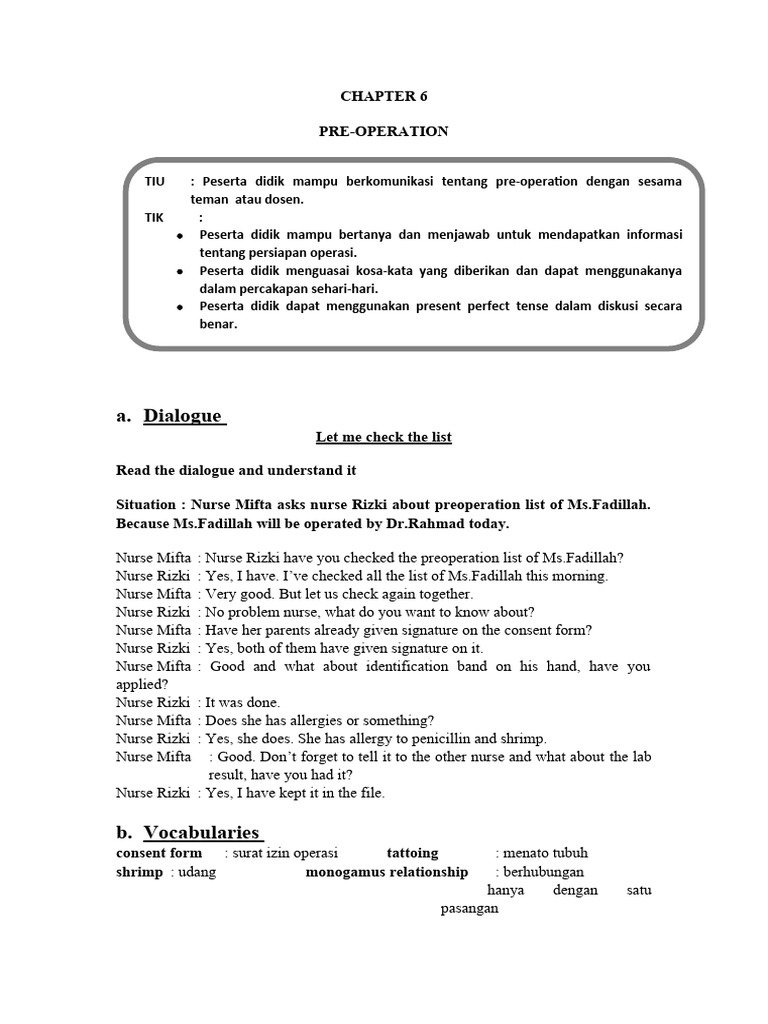 CHAPTER 6 Pre Operation | PDF