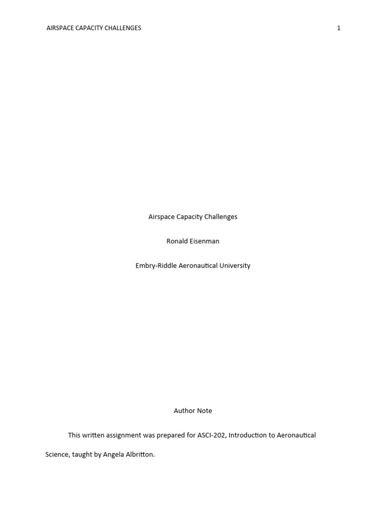 Airspace Capacity Challenges in Aviation | PDF | Airport | Airlines