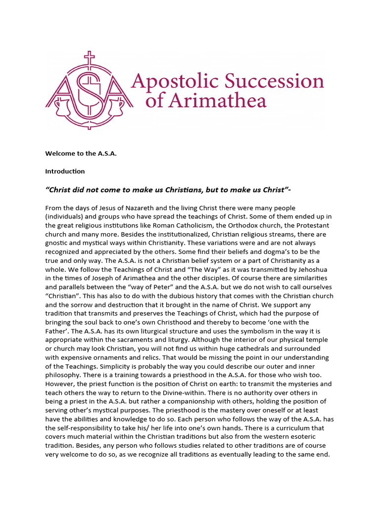 ASA Introduction | PDF | Jesus | Kabbalah