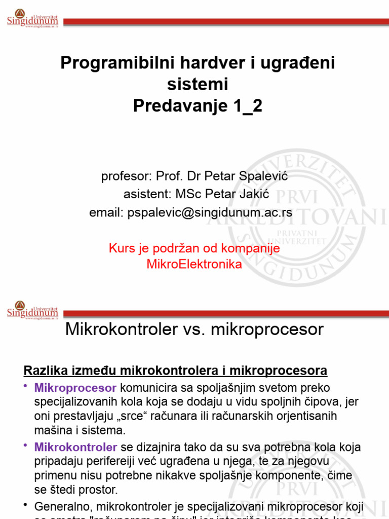 Predavanje - 1 - Novembar 2022 | PDF