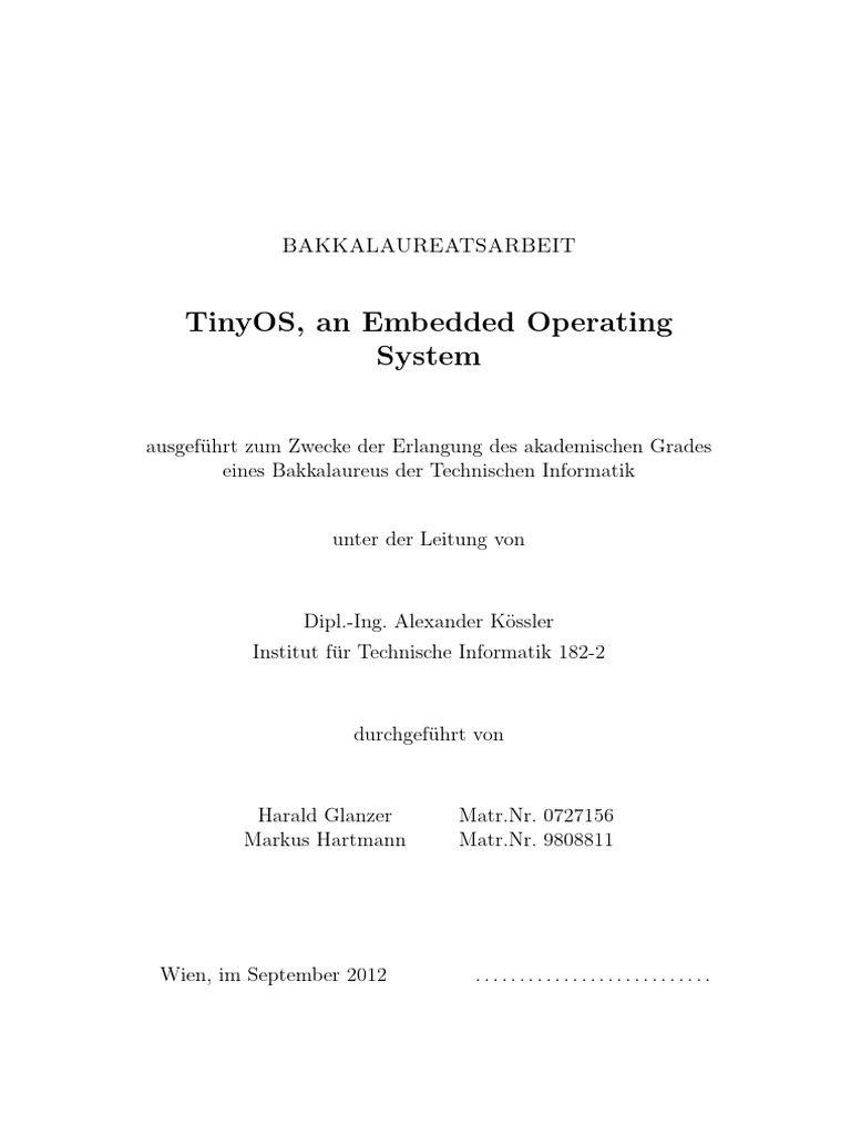 TinyOS, An Embedded Operating System | PDF | Interface (Computing ... TinyOS, An Embedded Operating System | PDF | Interface (Computing ...