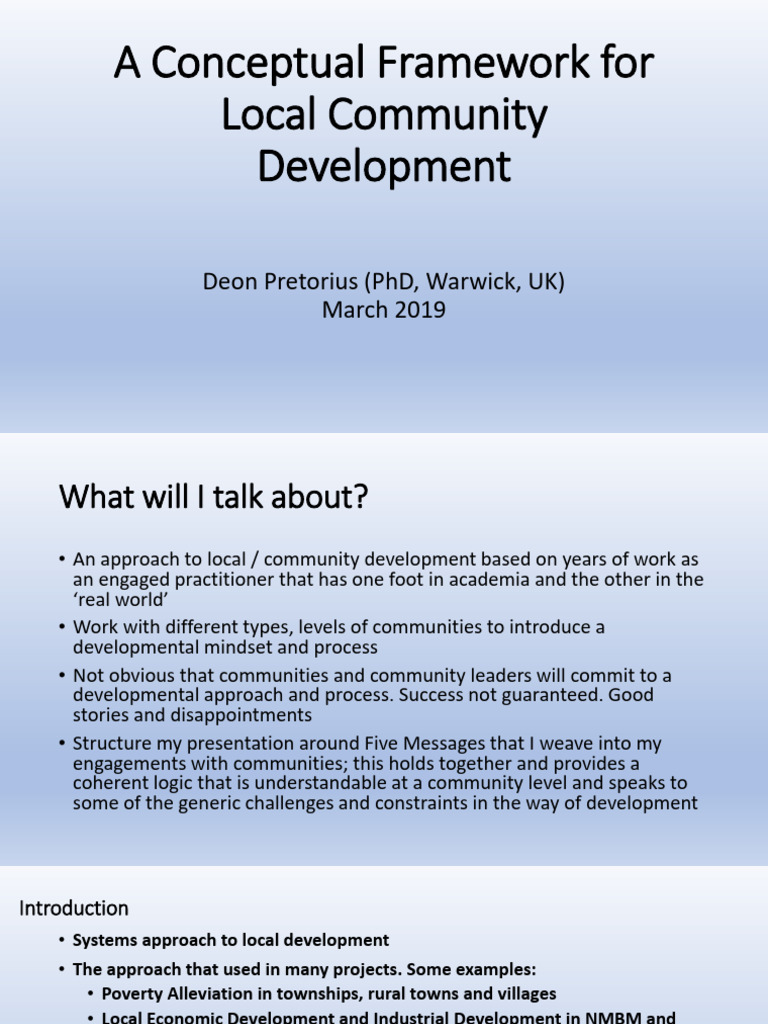 A Conceptual Framework For Local Community Development 02 D Pretorius ...
