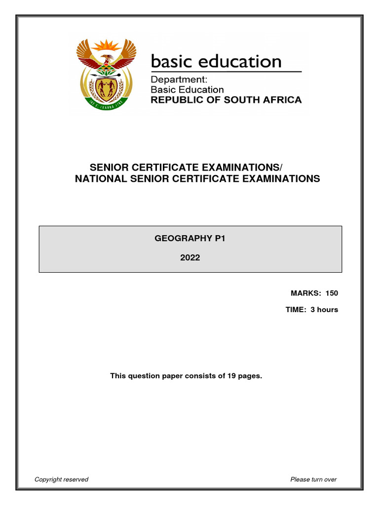 Geography P1 May-June 2022 Eng | PDF | River | Precipitation