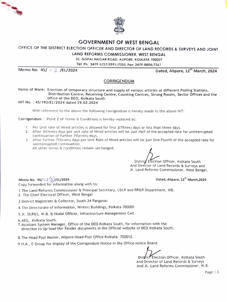 Corrigendum Temporary Structure | PDF | Government