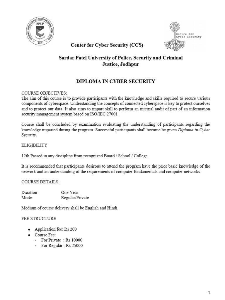 Syllabus DiplomaCyberSecurity | PDF | Computer Security | Security
